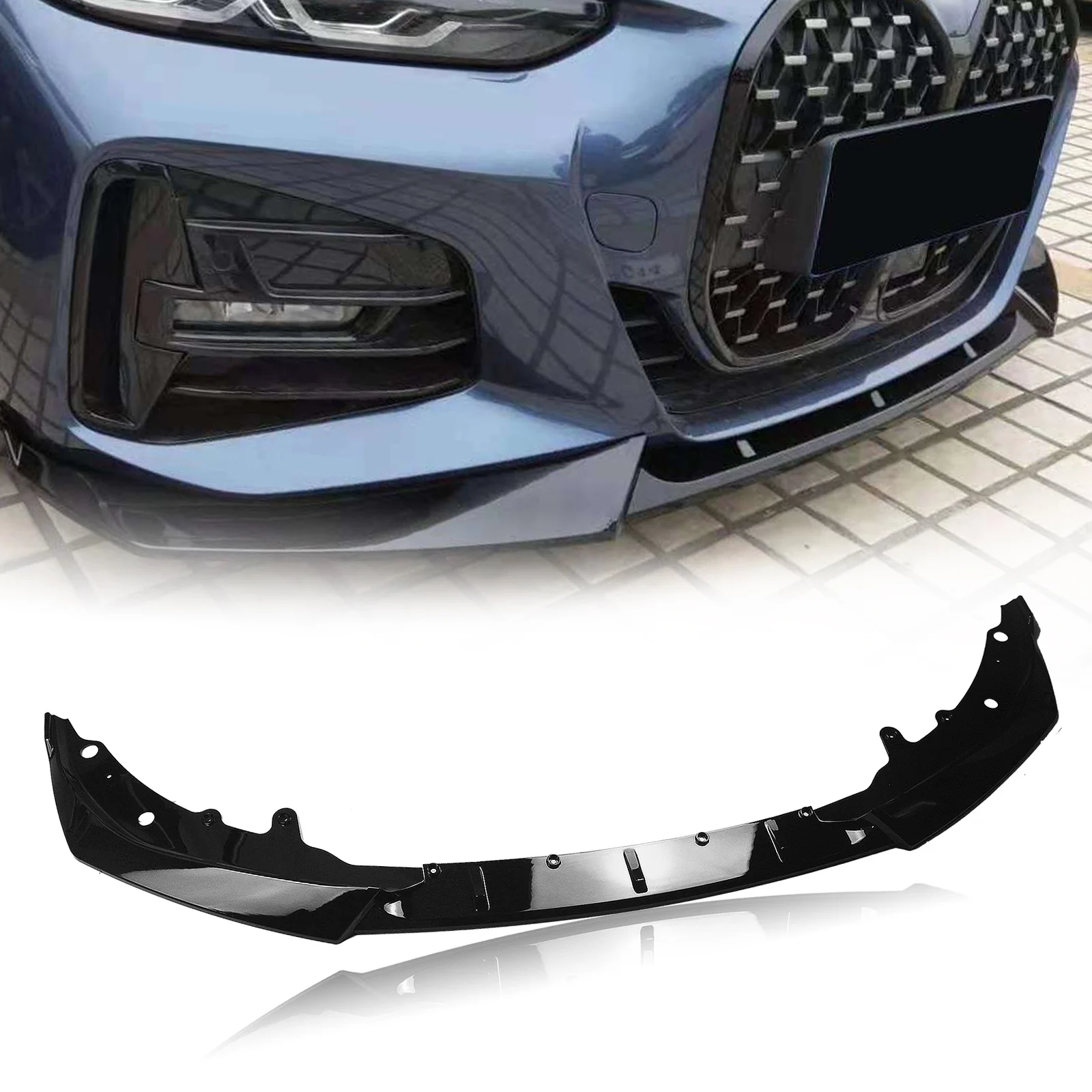 Car-Front-Spoiler-Bumper-Lip-Plastic-Lower-Splitter-Guard-For-BMW-4 ...