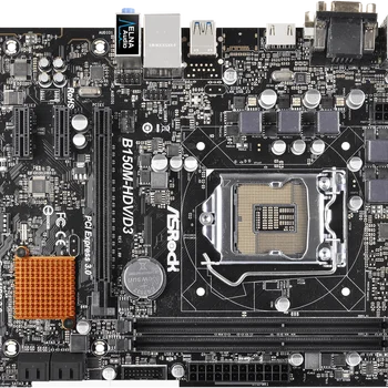 Asrock B150M-HDV/D3 Motherboard LGA 1151 DDR3 32G SATA3 USB3.0 VGA DVI ...