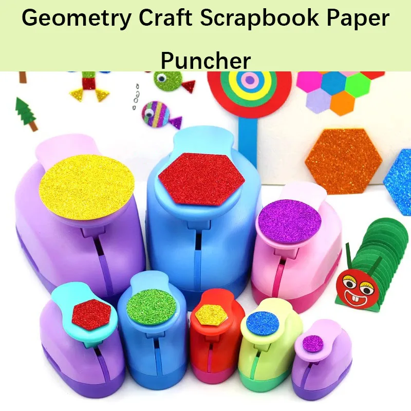 Hexagon-Square-Hole-Punch-Geometry-Craft-Scrapbook-Paper-Puncher-Graph ...