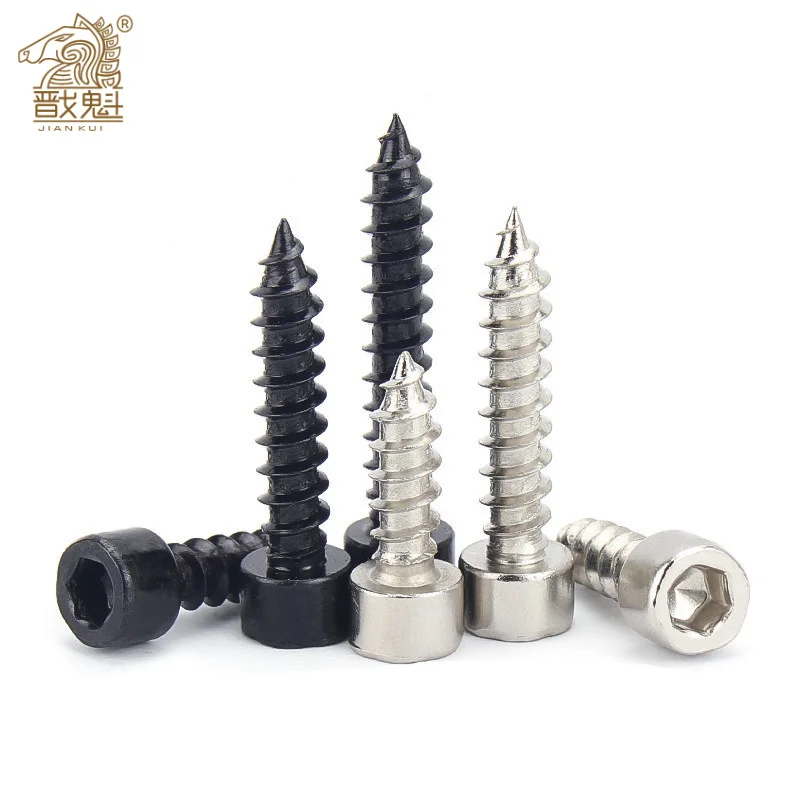 304-Stainless-Steel-Black-Carbon-Steel-Hex-Hexagon-Socket-Cap-Head-Self ...