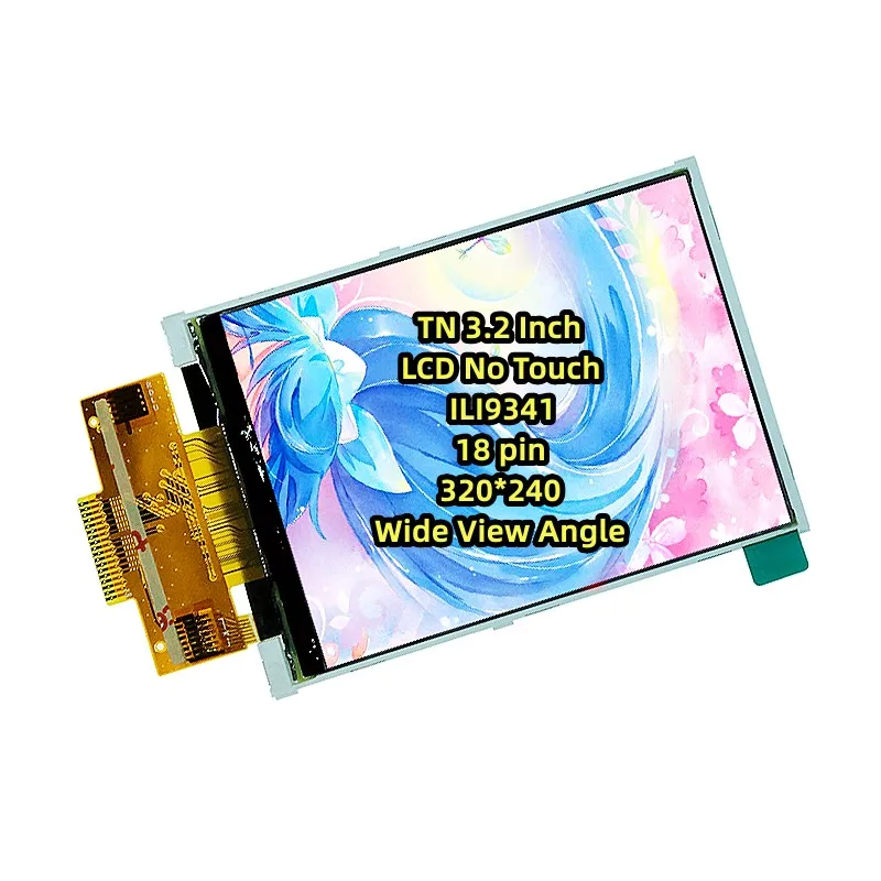 TN без сенсорного экрана 3,2-дюймовый 18-контактный ILI9341 TFT LCD ...