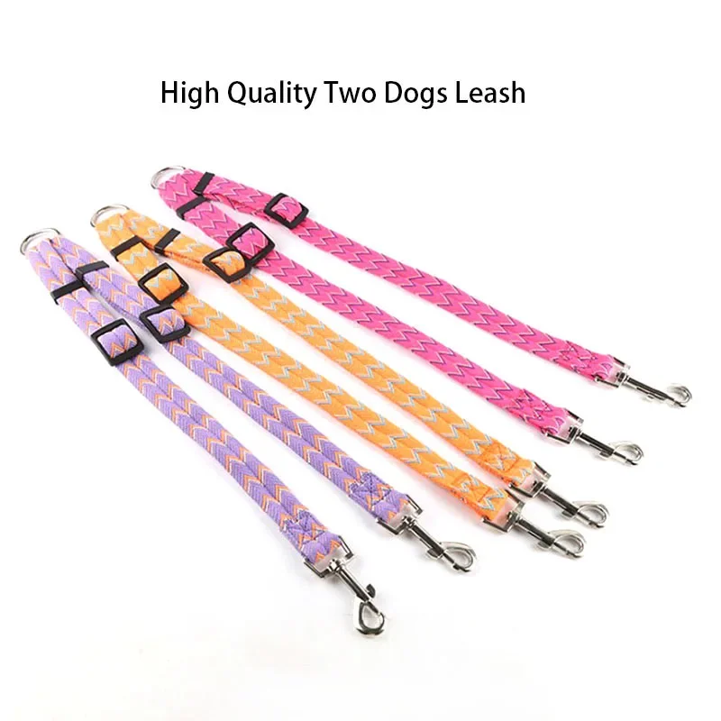 Two-DOGS-Leash-Double-Twin-Lead-Walking-Leash-Two-Pets-Cats-Dual-Couple ...
