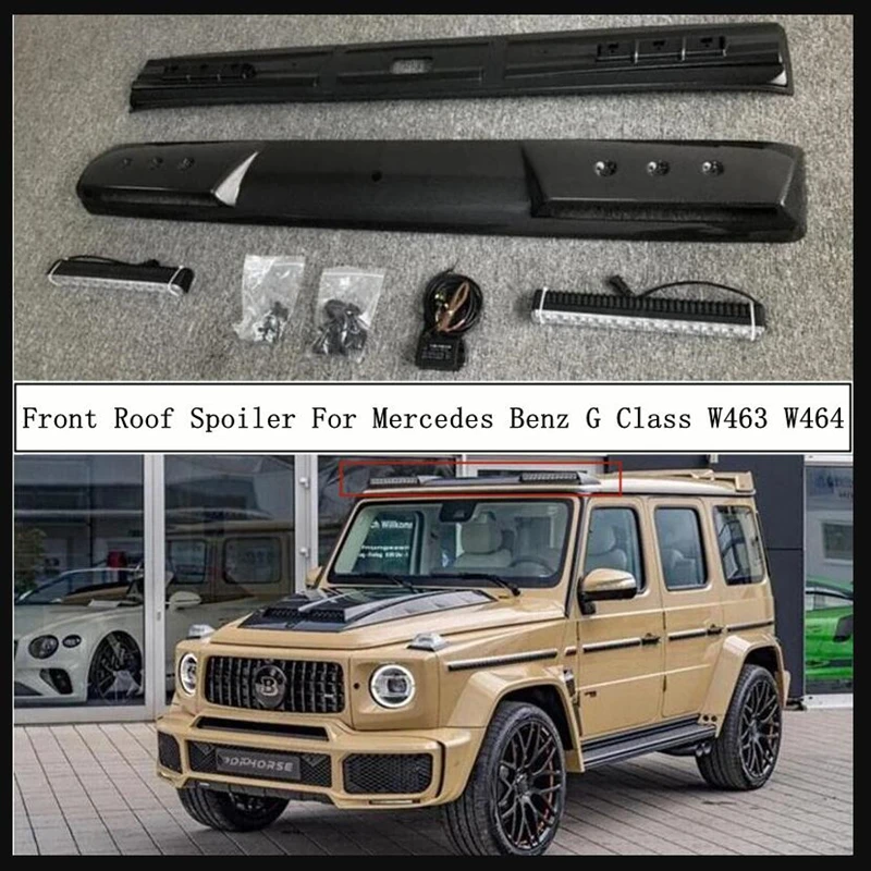 Real Carbon Fiber Spoiler For Mercedes Benz G Class W463 W464 G350 G500 G550 G53 G63 Front Roof ...