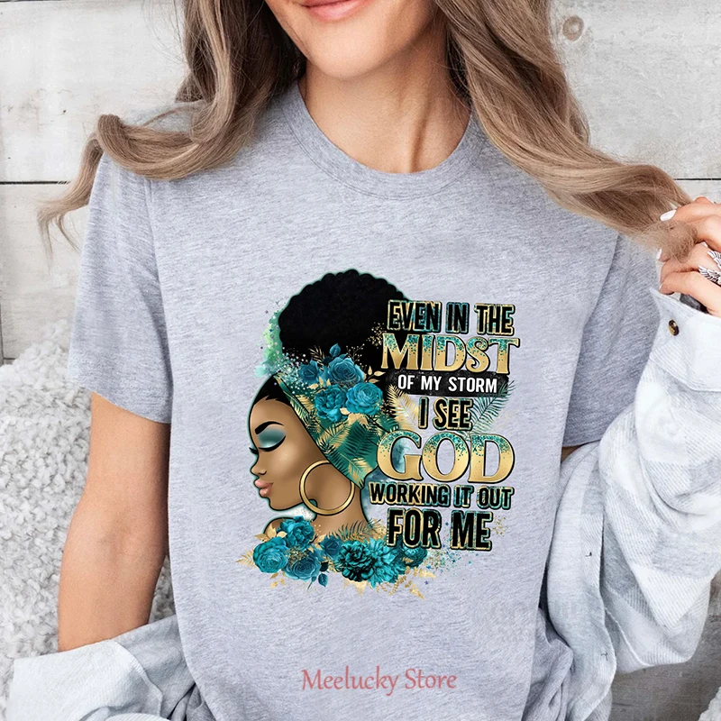 Camiseta-de-cuello-redondo-para-mujer-estampado-de-patr-n-incluso-en ...