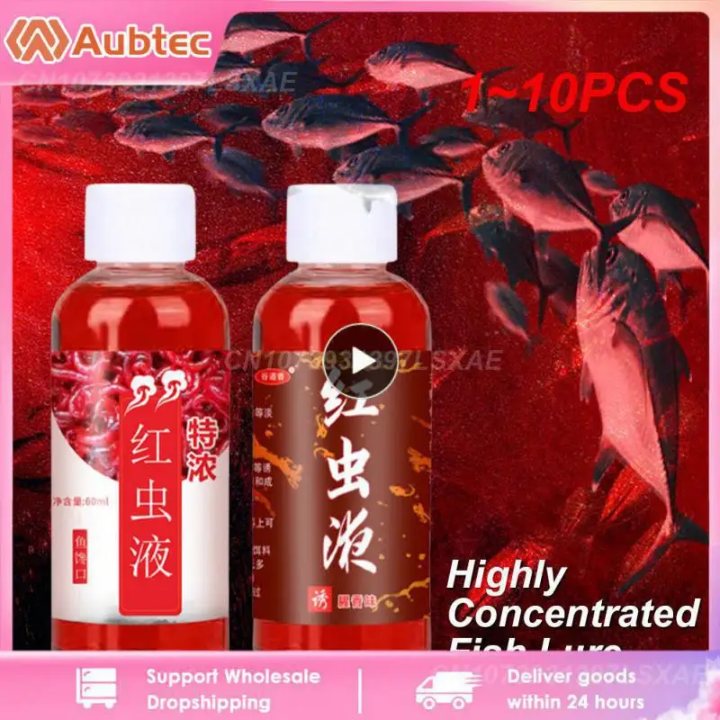 1-10-Stuks-Vloeibare-Bloedworm-Geurvis-Attractant-Geconcentreerde-Rode ...