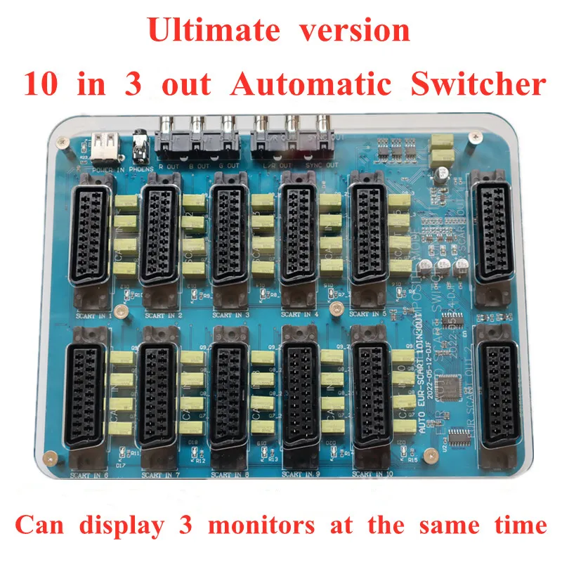 New-10-IN-3-Output-EUR-SCART-Distributor-2-Scart-1-RGBS-Auto-RGBS-Video ...