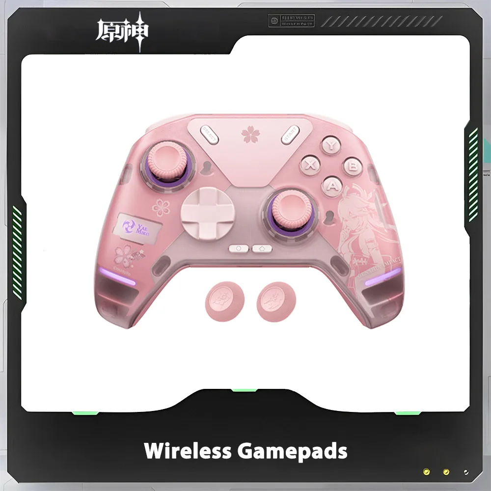 Genshin-APEX4-Wireless-Gamepad-Customized-Yae-Miko-Pink-Anime-Handles ...