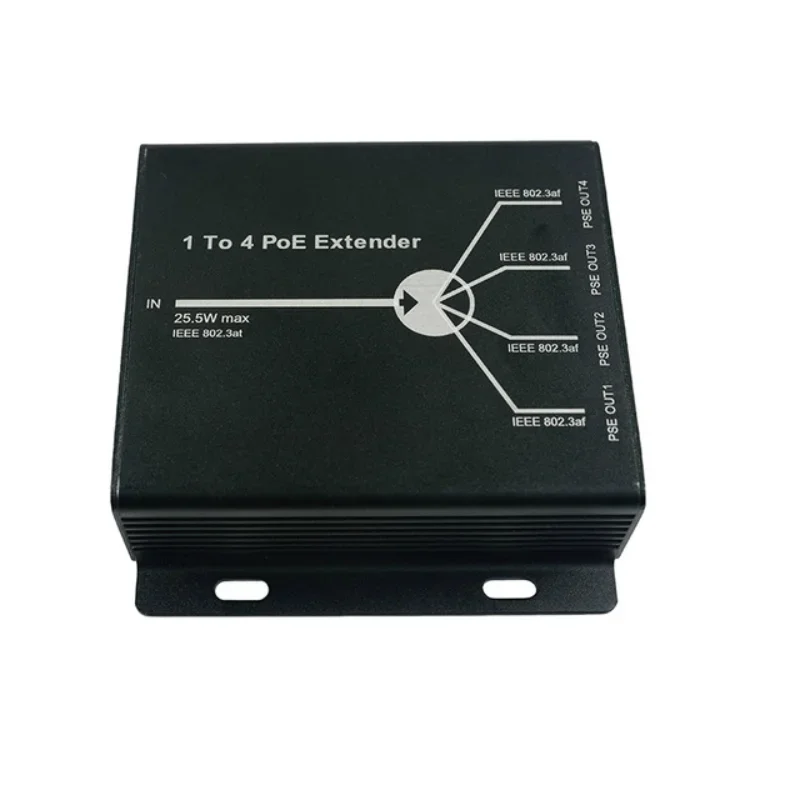 4 Port IEEE802.3af PoE Extender for IP camera Extend 120m transmission ...