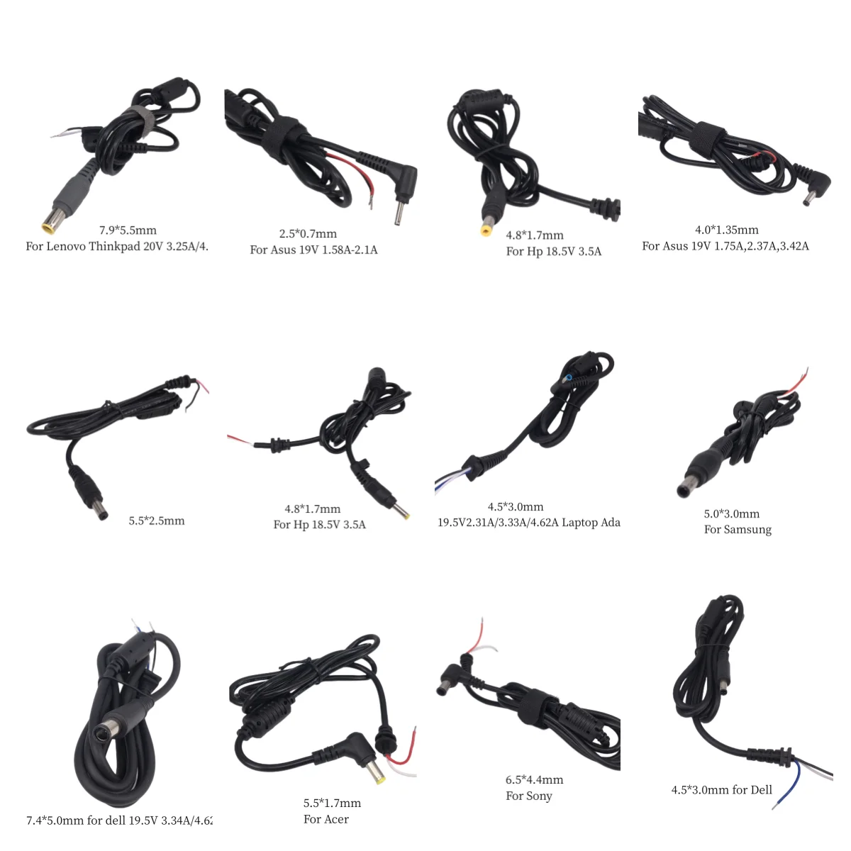 DC Power Cable Cord Connector DC Jack Charger Adapter Plug Power Supply ...