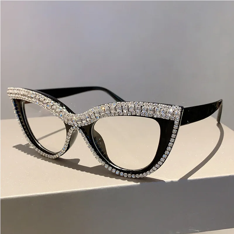 Brand-Designer-Diamond-Frame-Cat-Eye-Sunglasses-Women-Vintage-Fashion ...