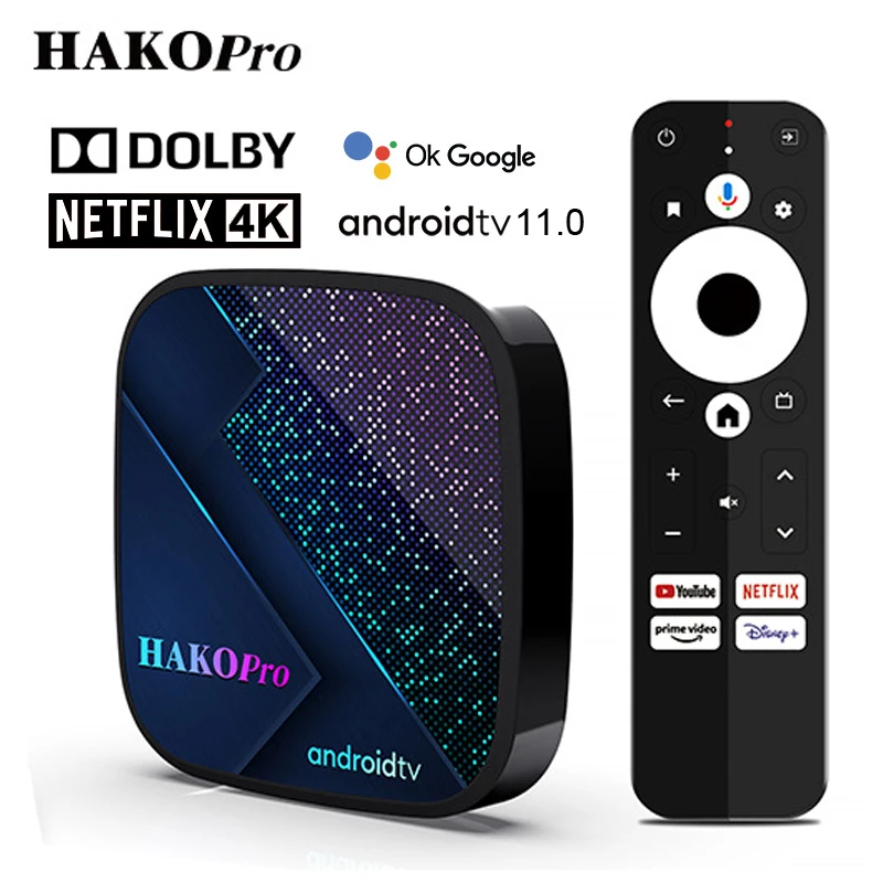 Hako pro smart tv caixa android 11 s905y4 certificação google amlogic 2 ...