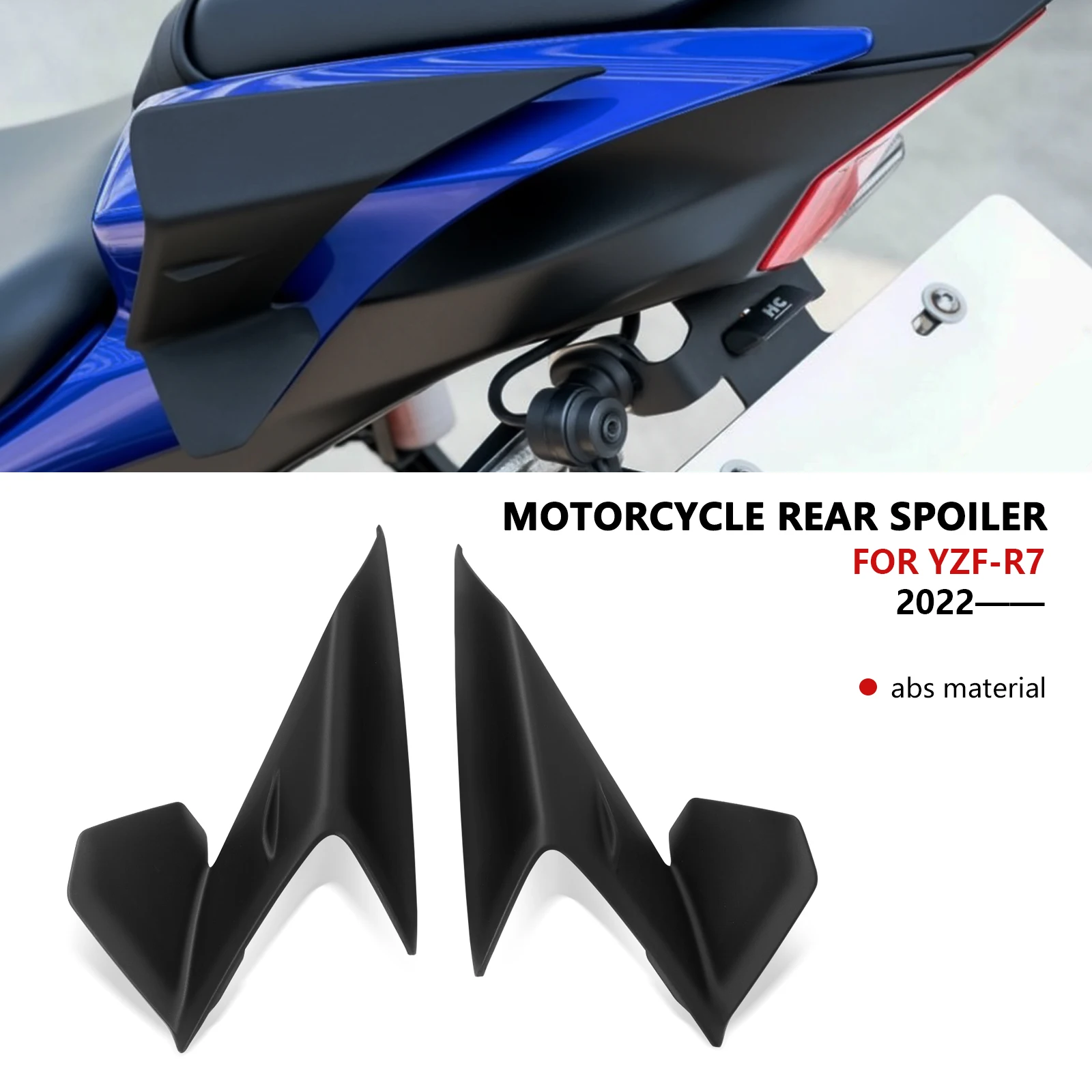 NEW Motorcycle Rear Tail Wing Rear Spoiler Aerodynamic Winglet Fairing ...