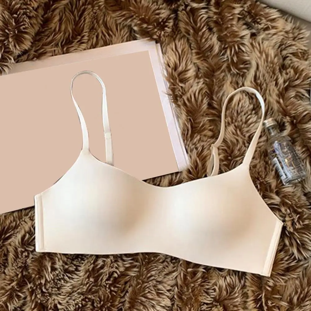 Women-Bra-Push-Up-Wireless-Solid-Color-Anti-sagging-Elastic-Solid-Color ...