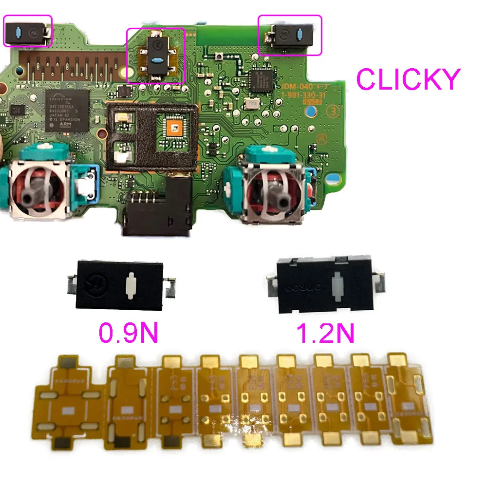 PS5 PS4 옵션 및 창조 및 터치 패드 Clicky Mouse Click Flex Board 수정용 DIY 1세트 ...