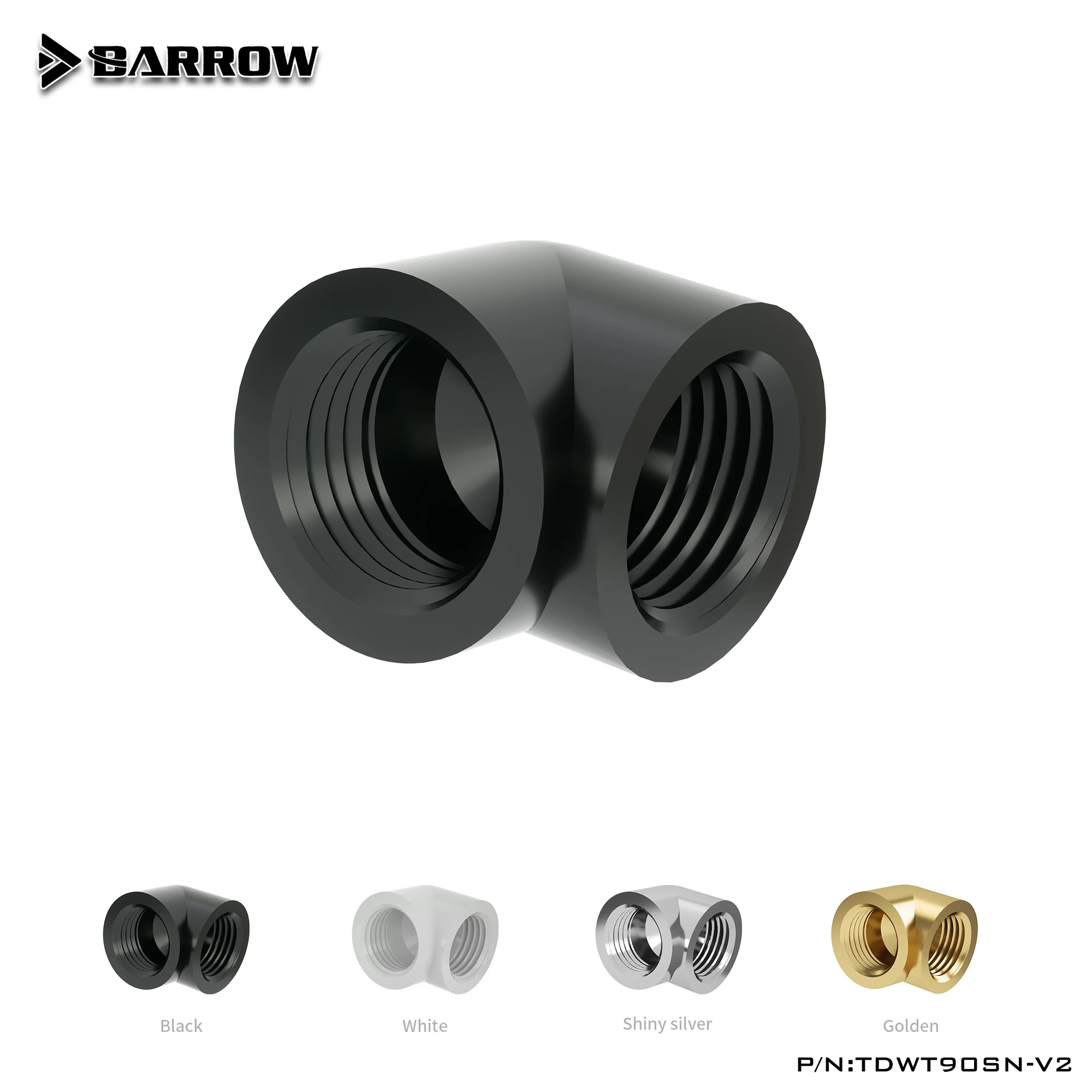 Carrinho adaptador g1/4 ''interno duplo, dourado, preto, prata, rosca 90 graus de encaixe ...