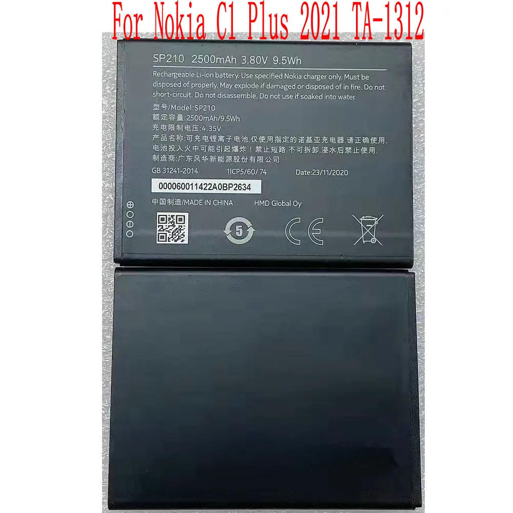 3-8V-Brand-new-spot-2500mAh-SP210-For-Nokia-C1-Plus-2021-TA-1312-Mobile ...
