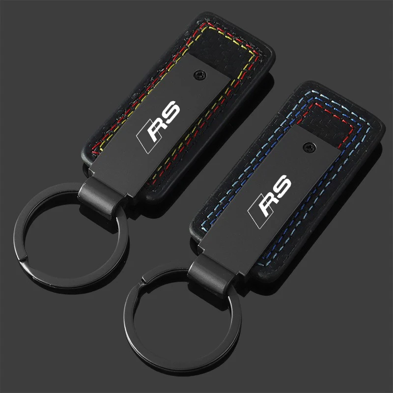 Metal-Leather-Car-Keyring-Keychain-Anti-Lost-Pendant-For-Audi-RS-A1-A4 ...