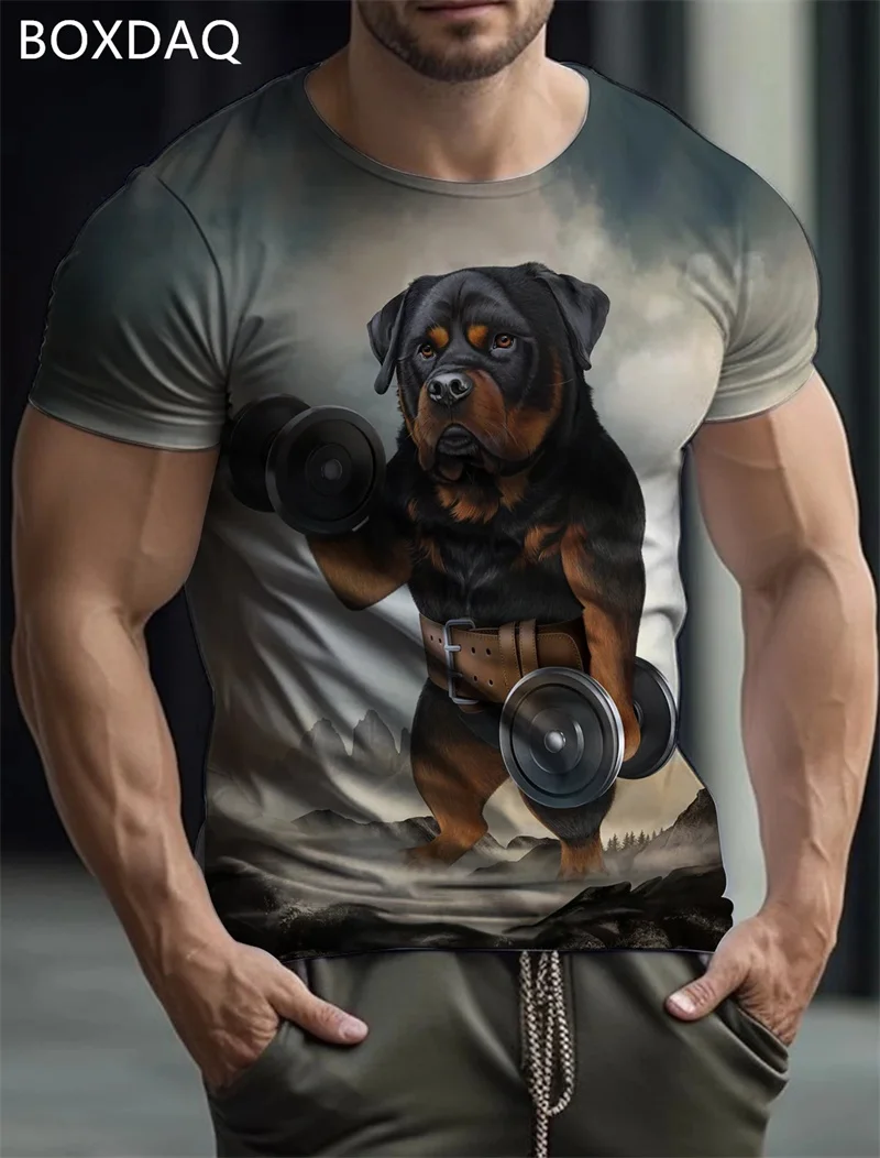Funny-Animal-Men-s-Gym-T-Shirts-Summer-Short-Sleeve-3D-Print-Dog-T ...