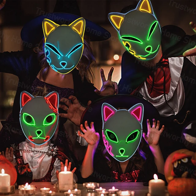 Anime Demon Slayer Cosplay LED Mask Sabito Tanjiro Makomo, 53% OFF