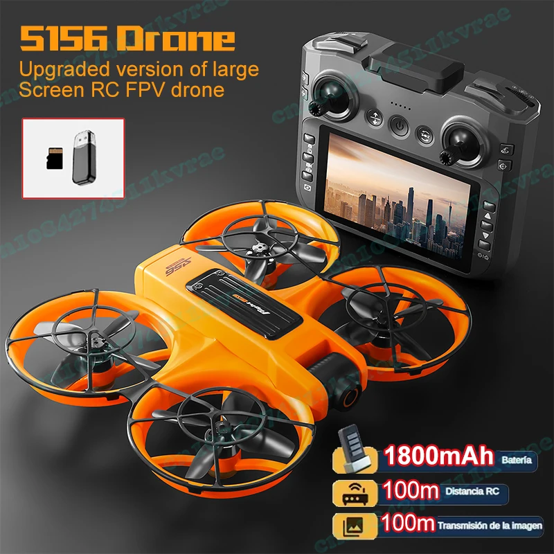 S156 FPV Drone 4K HD Camera 180° Adjustable Anti-shake Drone with ...