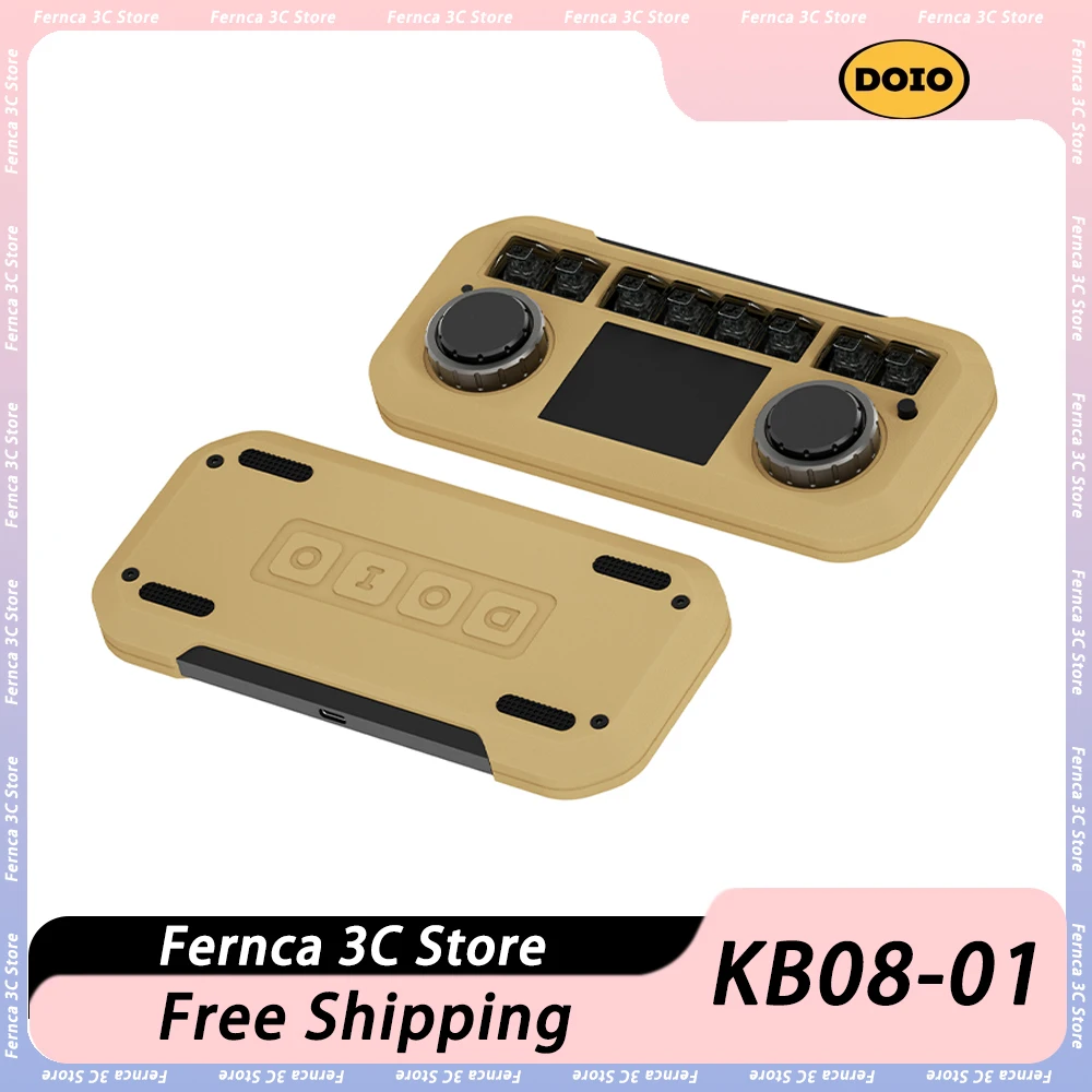 DOIO-KB08-01-Mini-Mechanical-Keyboard-Trackpad-Customize-Knob-Hot-Swap ...