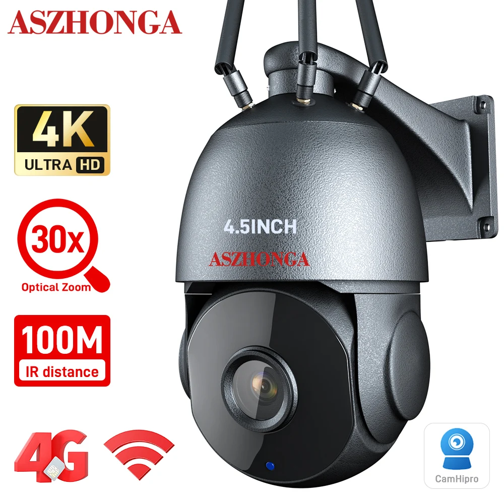 8MP-Security-IP-Camera-4G-Sim-Card-4-7-94mm-30X-Zoom-AI-Auto-Tracking ...