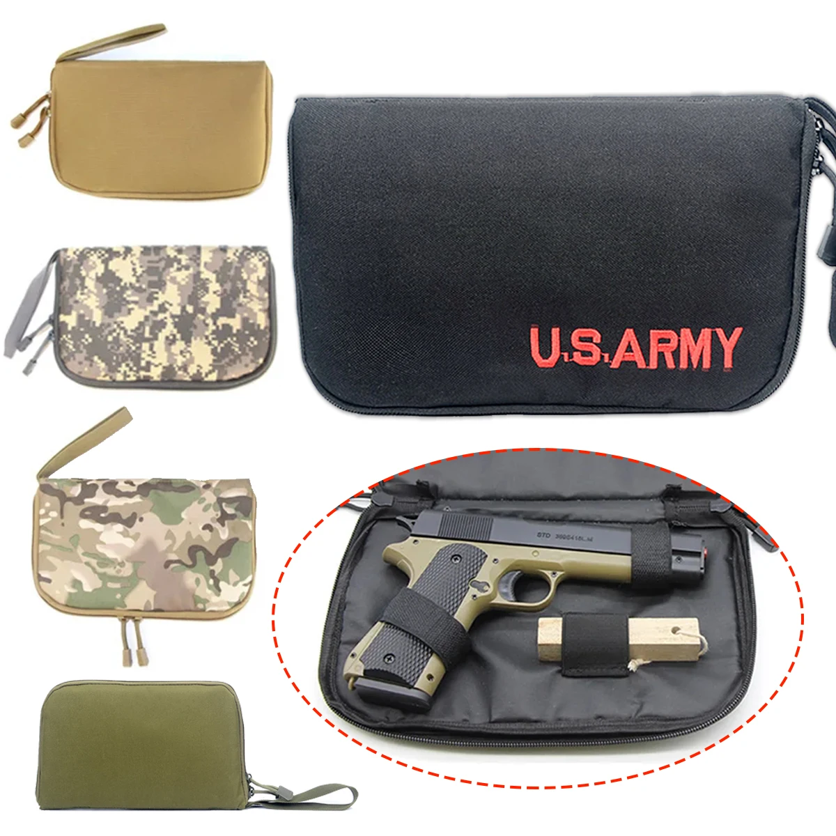 Tactical Airsoft Concealed Pistol Pouch Portable Handgun Holster ...