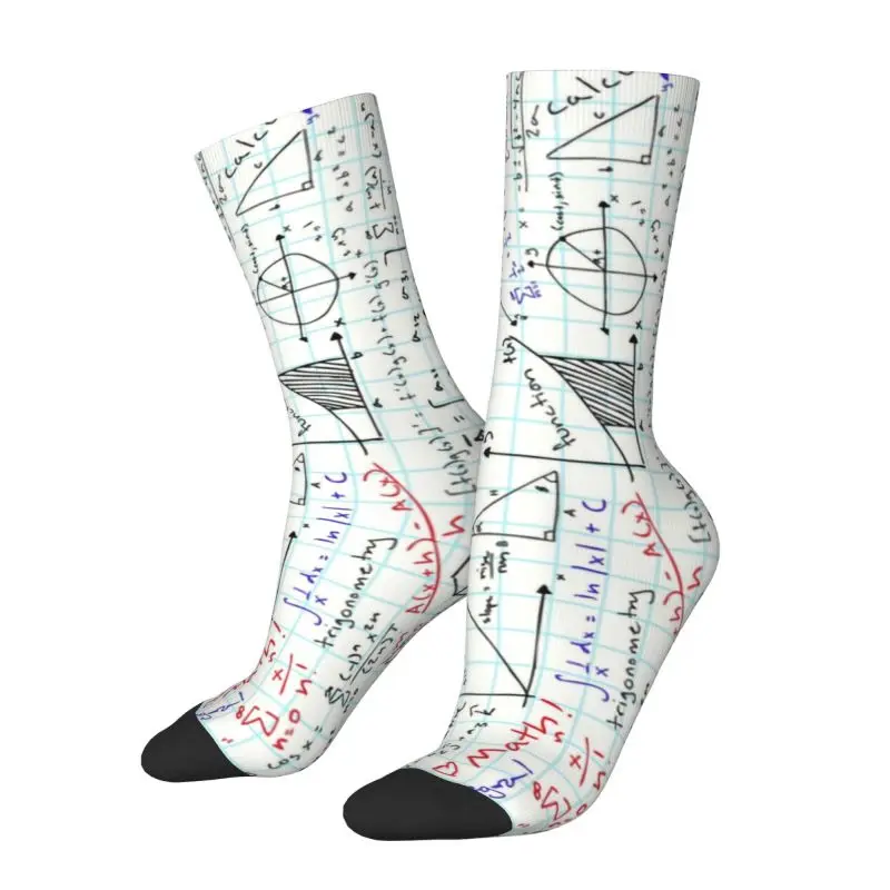 Fashion-Printed-Math-Homework-Socks-for-Men-Women-Stretch-Summer-Autumn ...