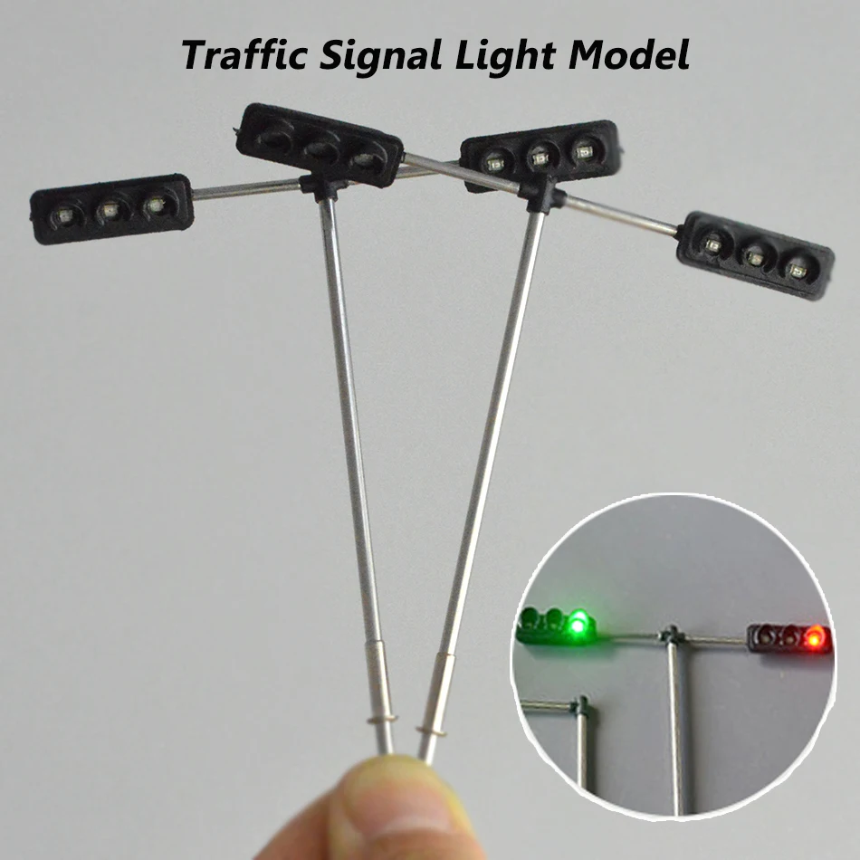 Traffic Signal Light Model 3V LED Lamp DIY Railway Scale 1:87 Building ...