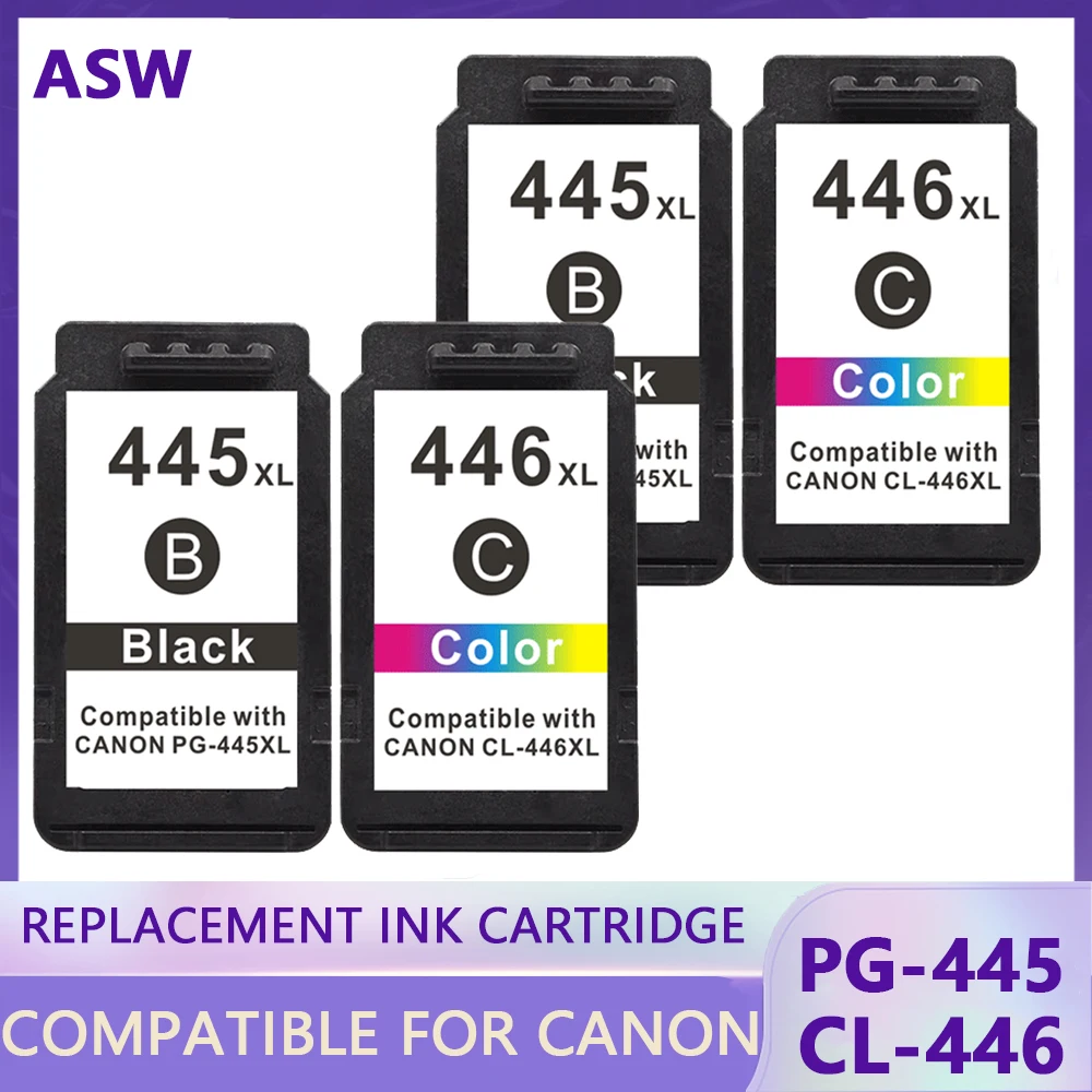2SET-PG445-XL-CL446-XL-PG-445-CL-446-Compatible-Ink-Cartridges-For ...