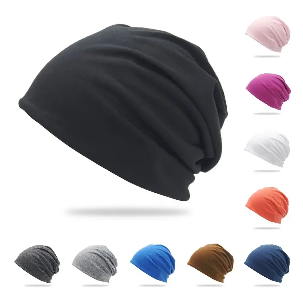 Bonnet uni fin et respirant pour femme, bonnets avec crânes, bonnet ...