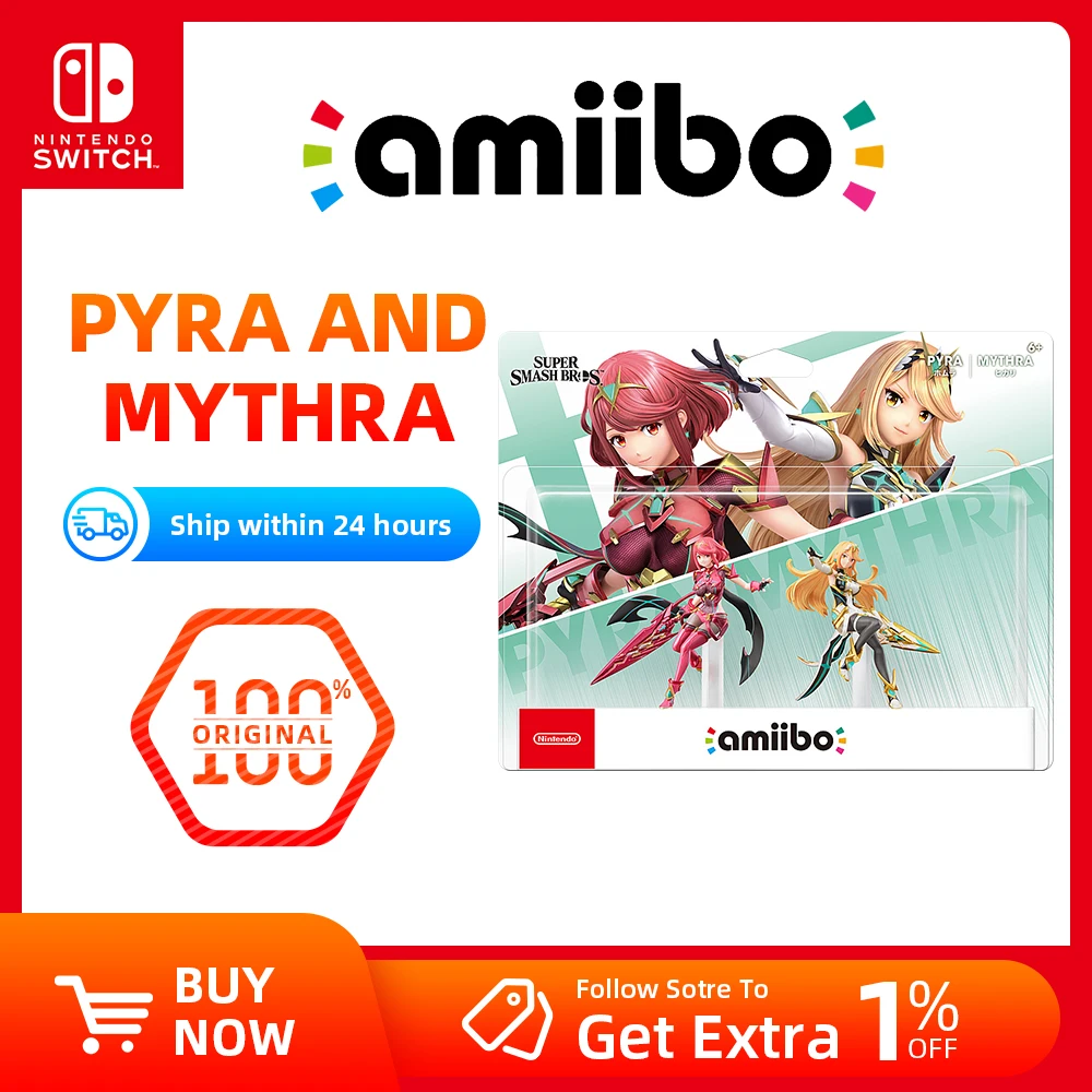 Nintendo Amiibo Figure - Pyra +Mythra Conjoined combination -Xenoblade ...