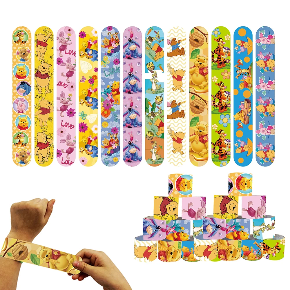 10 piezas de pulseras de bofetadas Lilo Stitch Mickey Mouse princesa ...