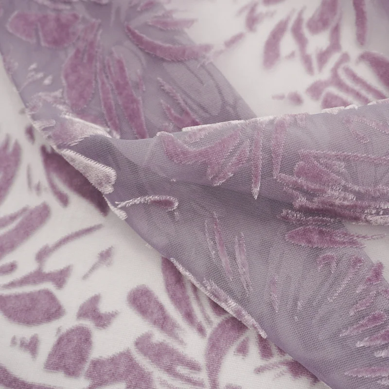 Plum-Blossom-Velvet-Burnout-Fabric-for-DIY-Dressmaking-and-Evening ...