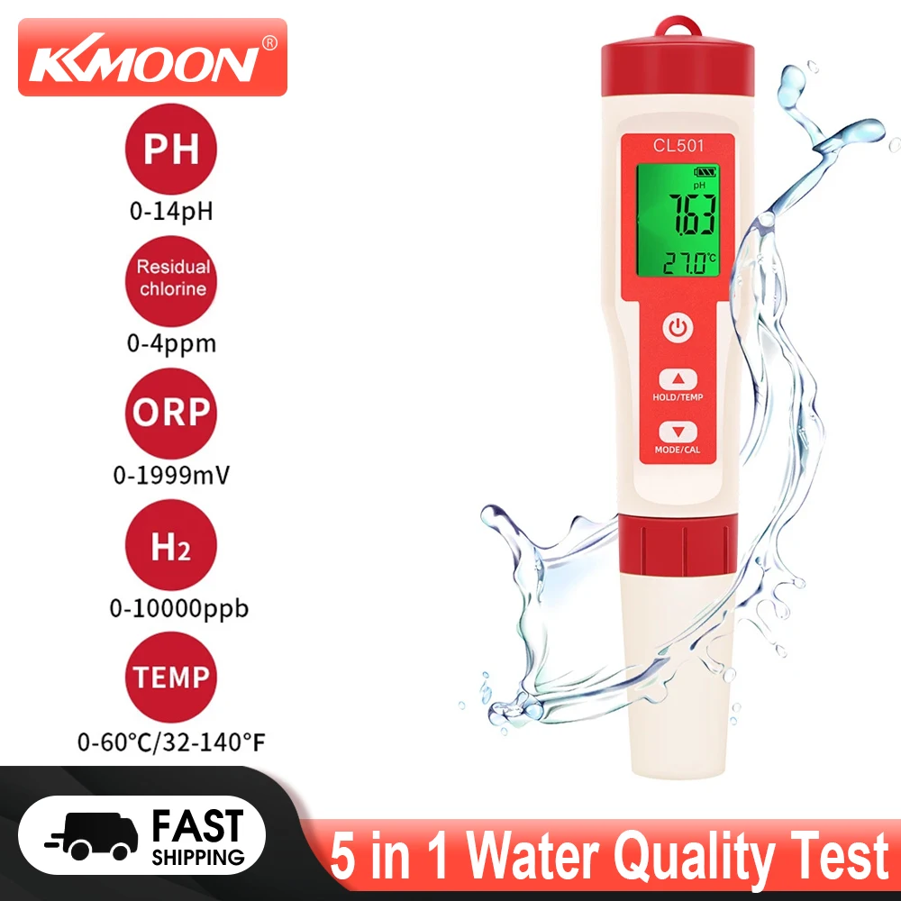 5-in-1-Multifunctional-Chlorine-Testing-Pen-Water-Quality-Test-Pen-PH ...