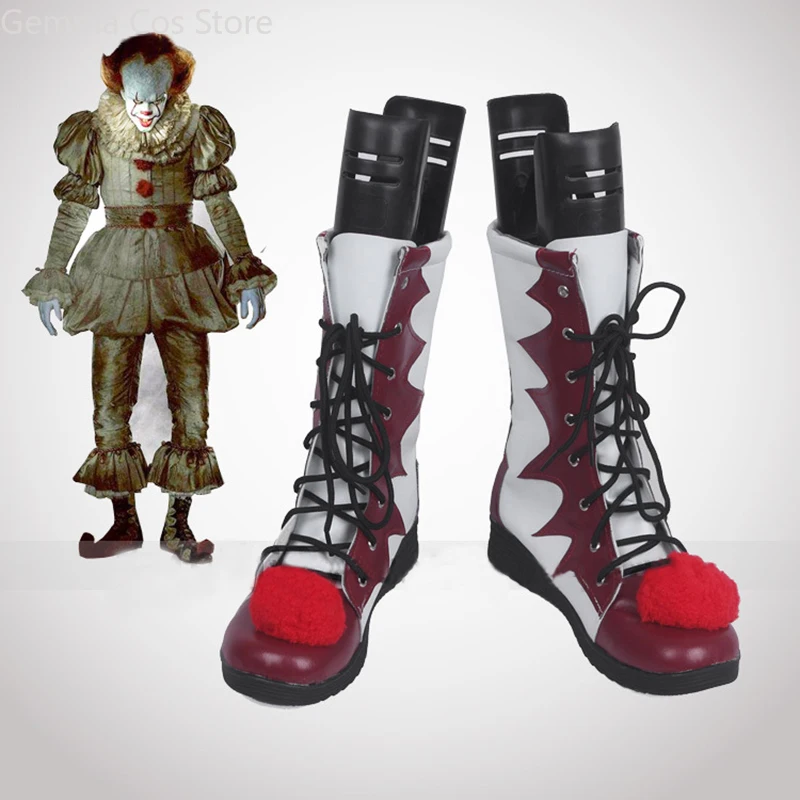 Stephen-King-s-It-Pennywise-Shoes-Mask-Cosplay-Scary-Clown-Boots-Men ...