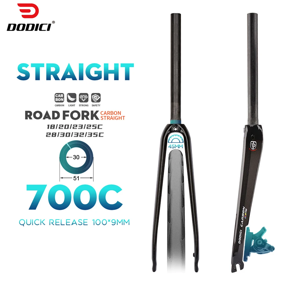 DODICI Ultra-light Carbon Fiber Bicycle Front Fork Straight Tube City ...