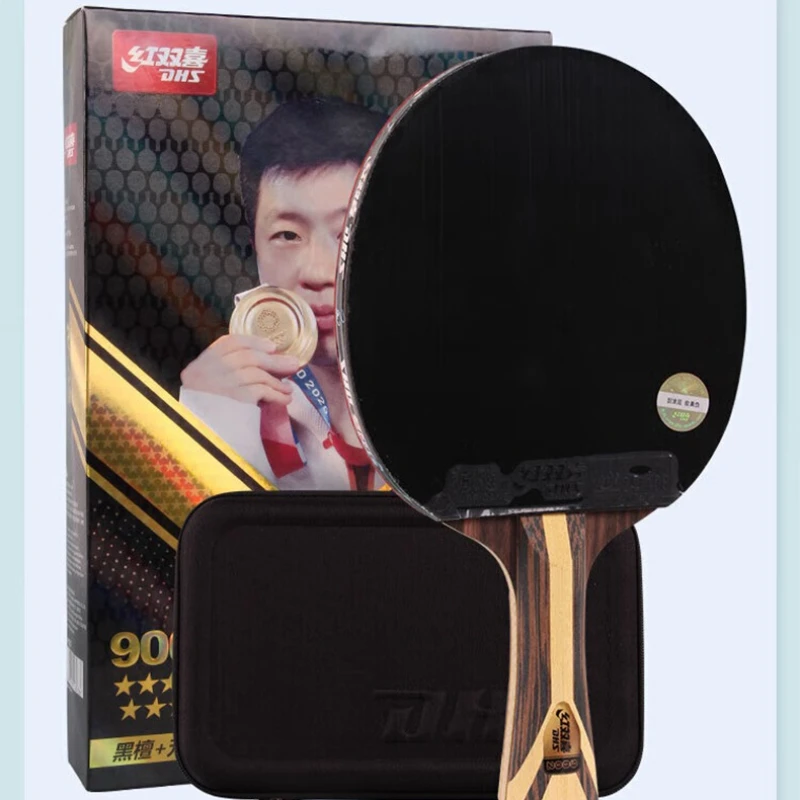 DHS 말롱 9 스타 H9002 탁구 라켓 5 우드 2 ALC 카본 패들 공격형 핑퐁 라켓 (허리케인 8 스티키 러버 포함 ...