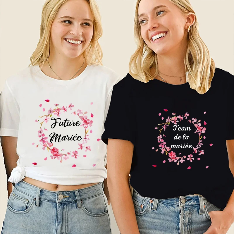 French Girls Bachelorette EVJF Party Tshirt Women Y2k Graphic Tops Team ...