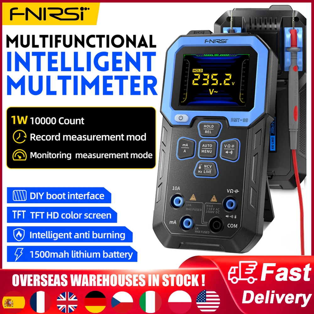 FNIRSI-DMT-99-Digital-Multimeter-10000-Counts-True-RMS-Voltage-Current ...