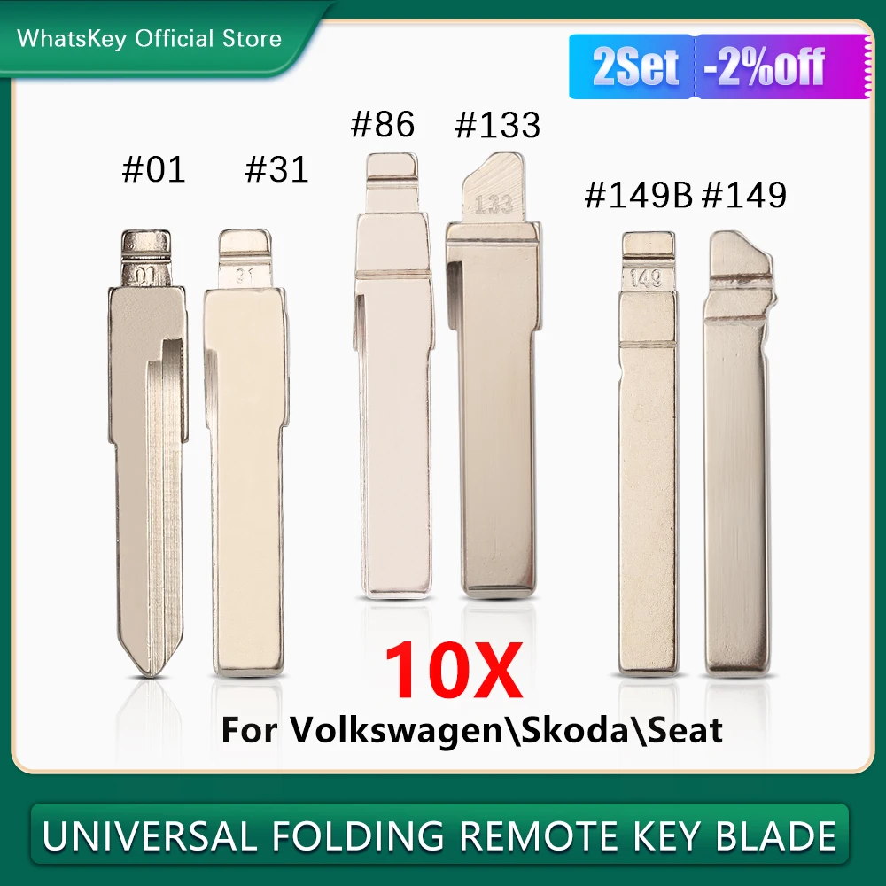 10Pcs-HU49-HU66-HU162T-KD900-Flip-Key-Blade-01-31-86-133-149-For ...