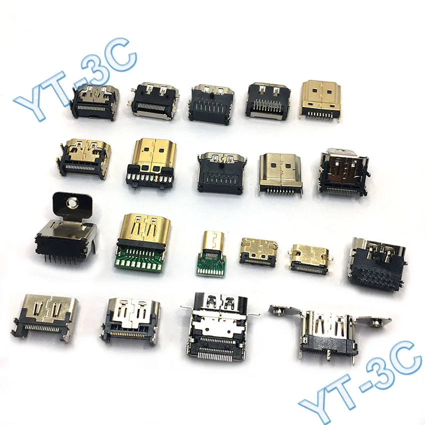 1PCS New HDMI 20P Male Plug Connector HDMI Female Socket Jack HDMI ...