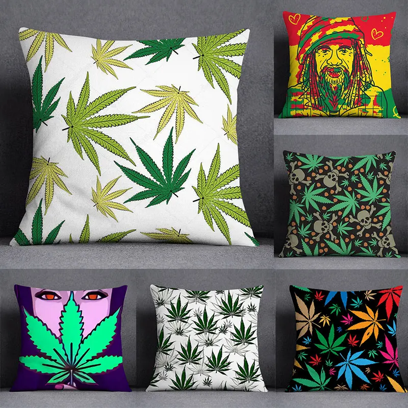 45-45cm-Bob-Weed-Asaba-Theme-Pillow-Case-Polyester-Decorative-cases ...