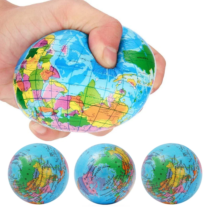 65mm-World-Map-Foam-Ball-Adult-Relieve-Stress-Ball-Kids-Educational-Toy ...