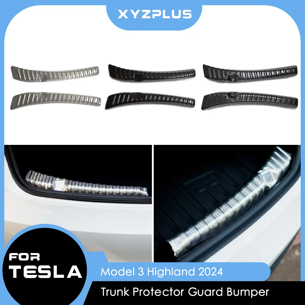 For Tesla Model 3 Highland 2024 Trunk Protector Guard Stainless Steel ...