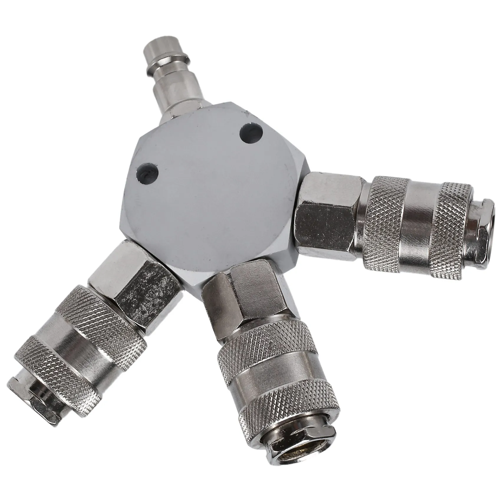 3-WAY MANIFOLD Quick Coupler 1/4Inch NPT Connector Air Hose Coupling ...