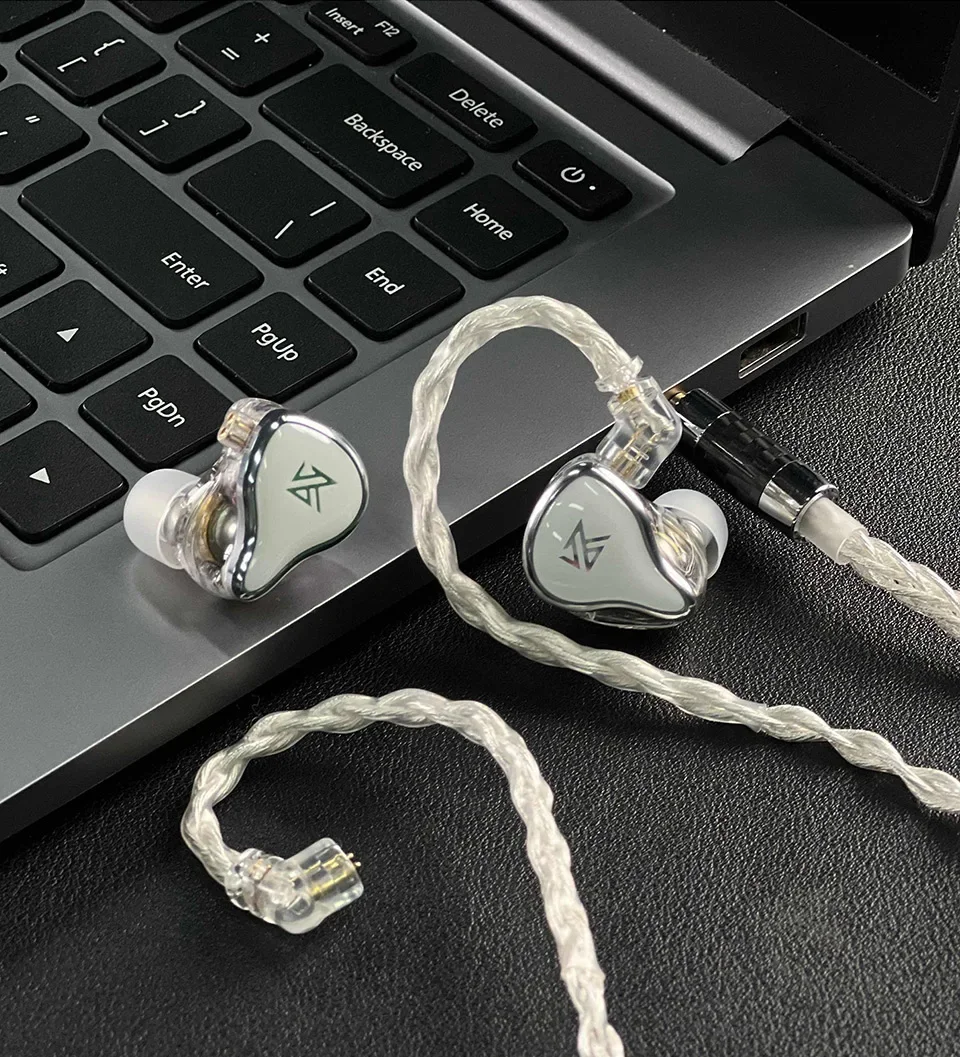 Кабель для наушников KZ 8-жильный посеребренный | AliExpress