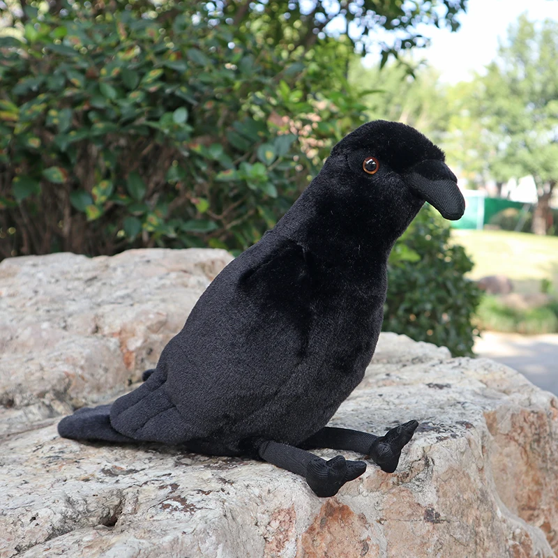 20cm-High-Soft-Large-billed-Crow-Plush-Toys-Lifelike-Black-Birds-Raven ...