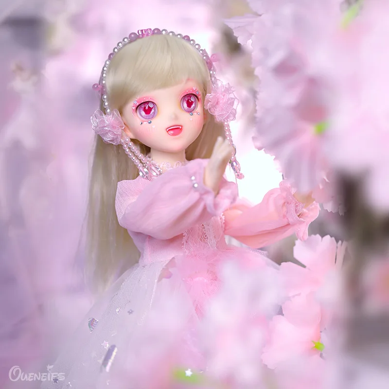 Fendou Doll BJD 1/6 Short legged maiden second generation body Full set Pink peach blossom ...