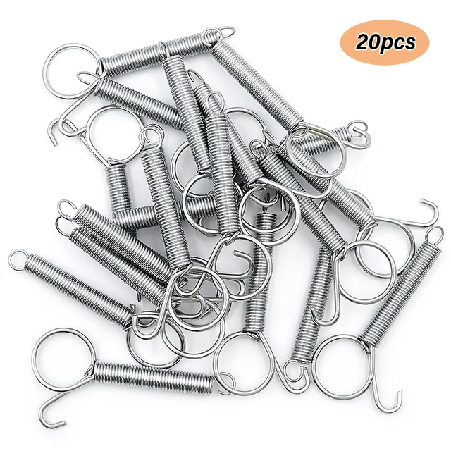 20pcs Multipurpose Spring Animal Cage Latches Lock Spring 8.5mm Rabbit ...